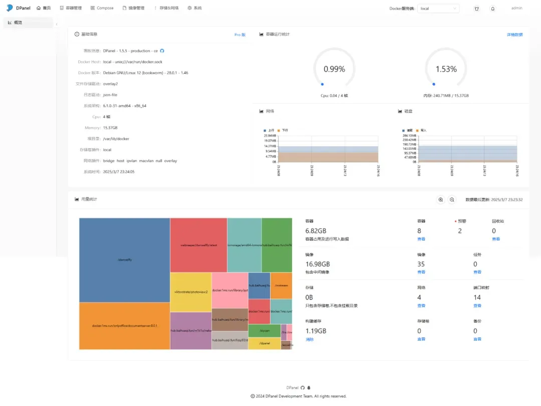 DPanel：专为中国用户设计的轻量化Docker可视化管理面板，全中文界面支持应用商店一键安装多服务端管理 - WMW